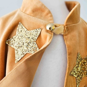Circus Lion Star Capelet in Cotton Velvet With Gold Stars - Etsy