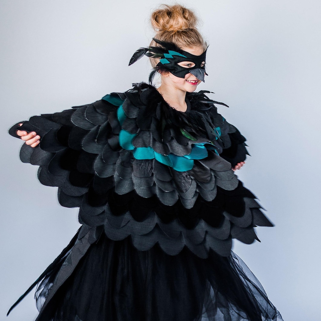 Black Raven Bird Cape Costume for Halloween - Etsy