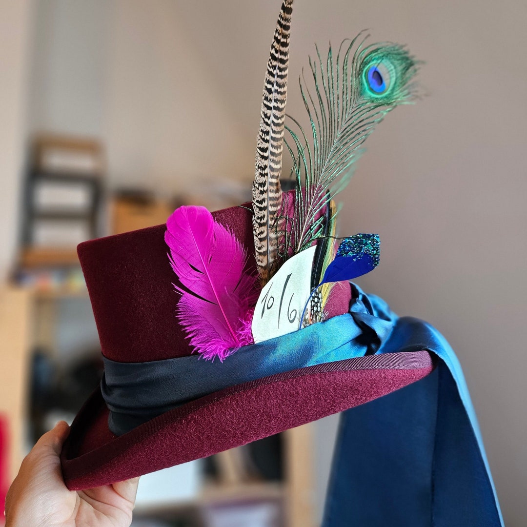 Mad Hatter Top Hat for Alice in Wonderland Halloween Costume - Etsy