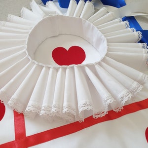 Elizabethan Tudor Neck Ruff in Pure Cotton With Lace Edging - Etsy