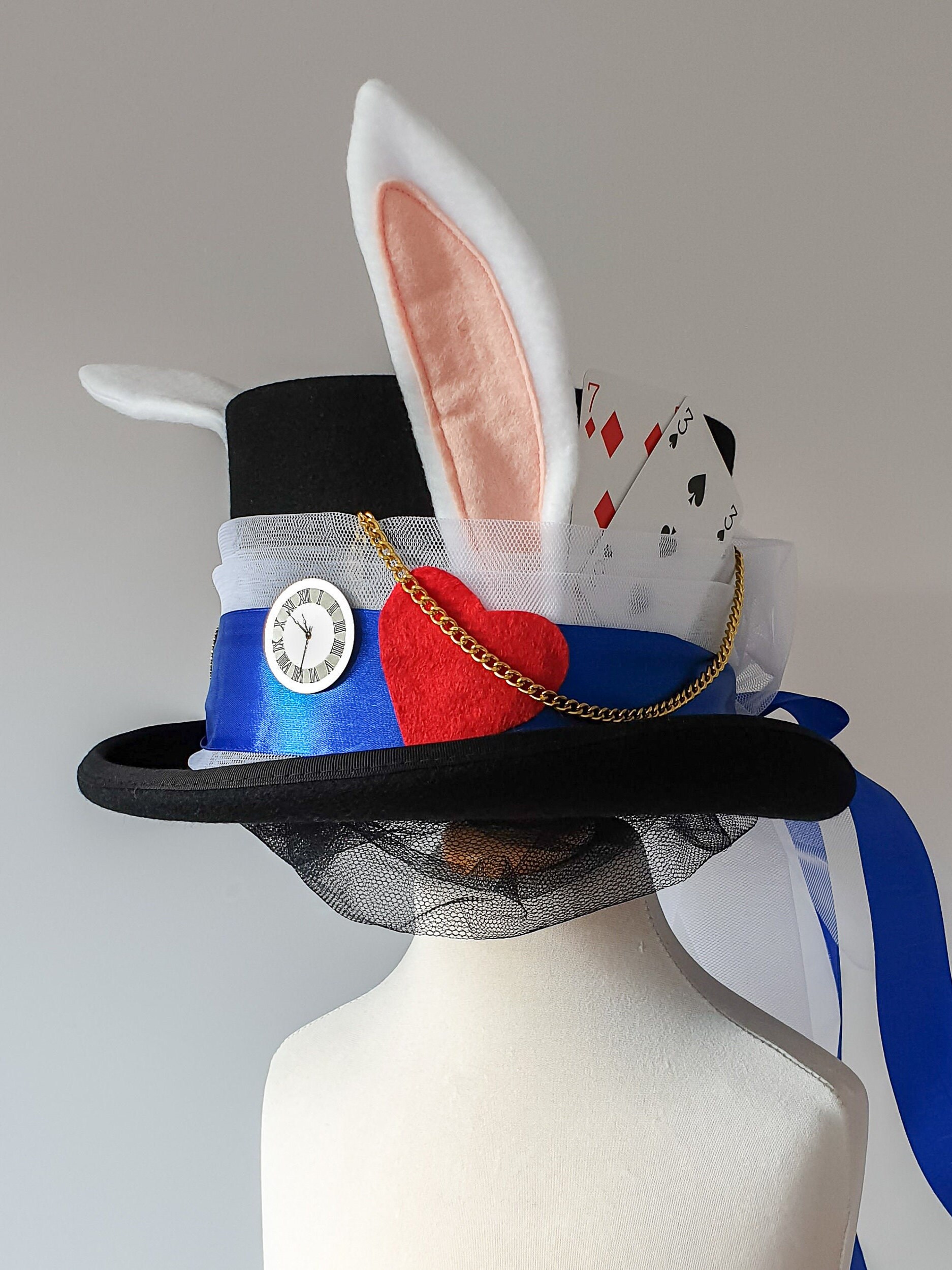 White Rabbit Steampunk Top Hat for Alice in Wonderland Halloween ...
