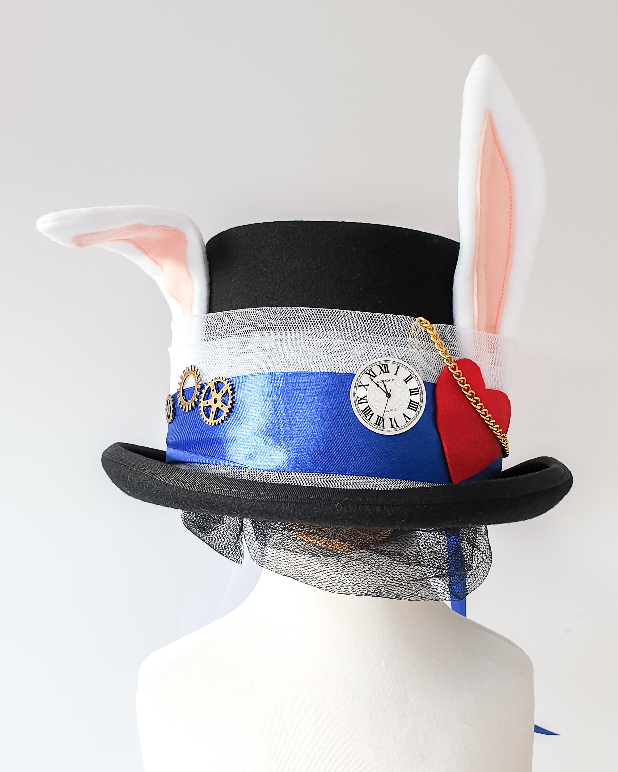White Rabbit Steampunk Top Hat for Alice in Wonderland Halloween ...
