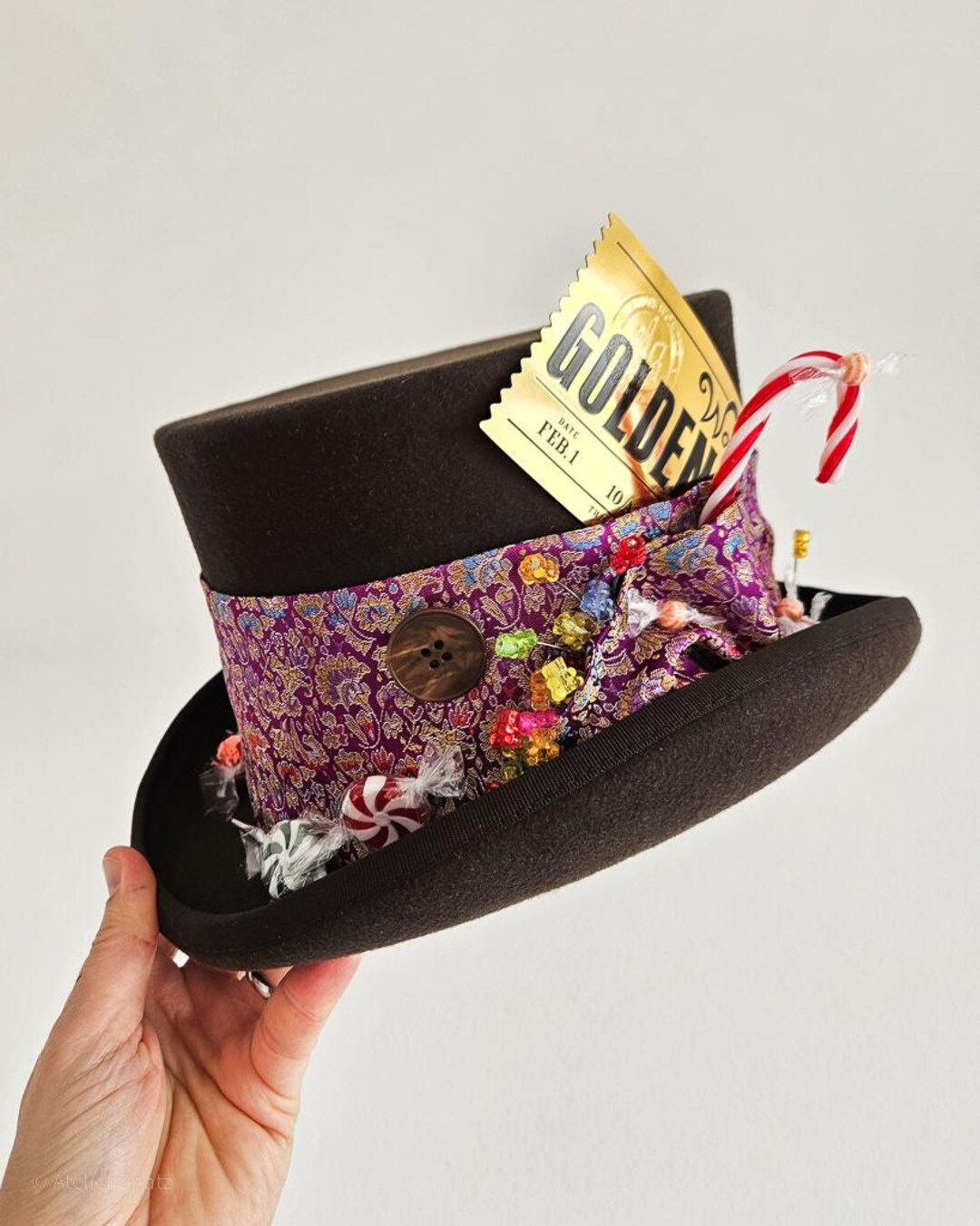 Children's Willy Wonka Charlie in the Chocolate Factory Top Hat - Etsy