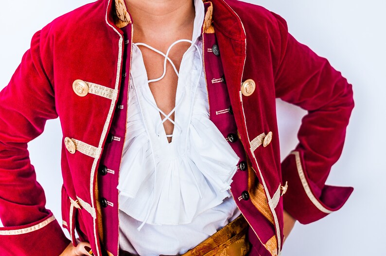 Captain Hook Red Velvet Pirate Coat - Etsy