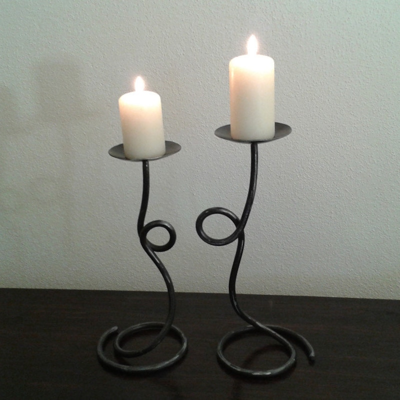 Iron Candlesticks - Etsy