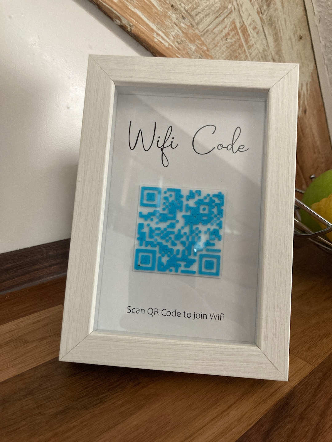 Wifi Access 3D QR Code With Picture Frame. Personalized QR Code for the ...