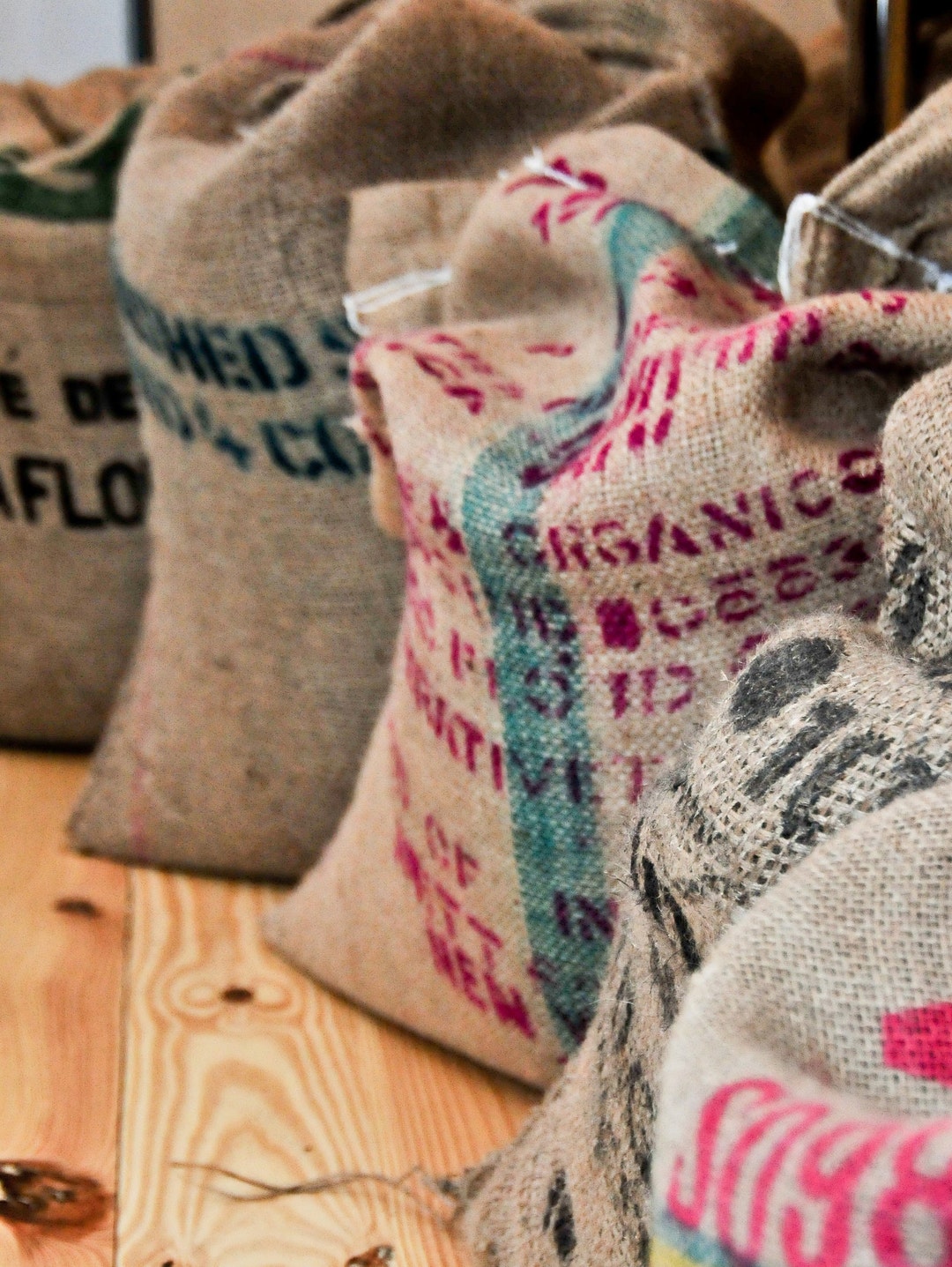 10 X Authentic Burlap Coffee Sacks, Reclaimed Burlap, Jute Coffee Bags ...
