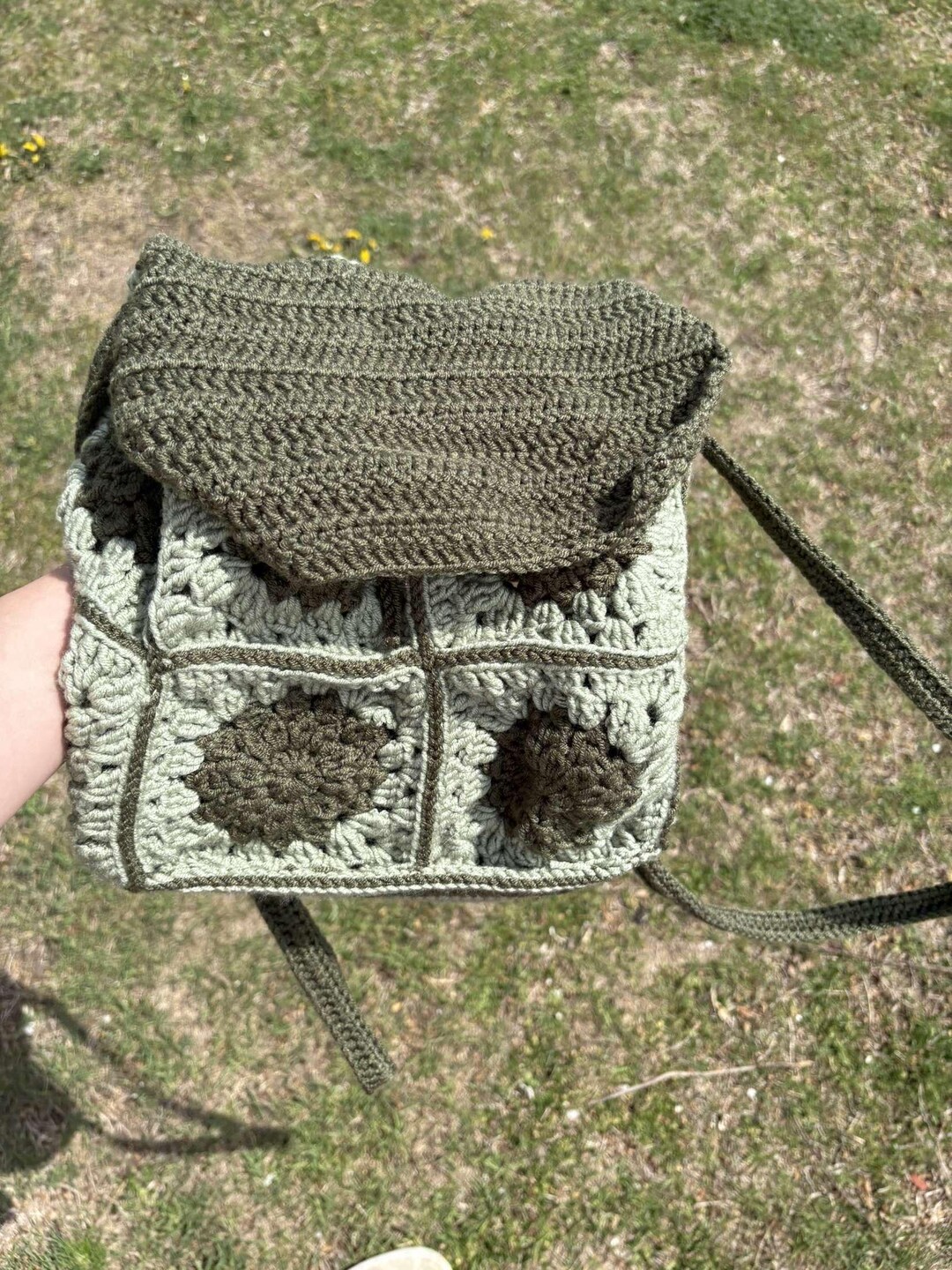 Green Granny Square Backpack - Etsy