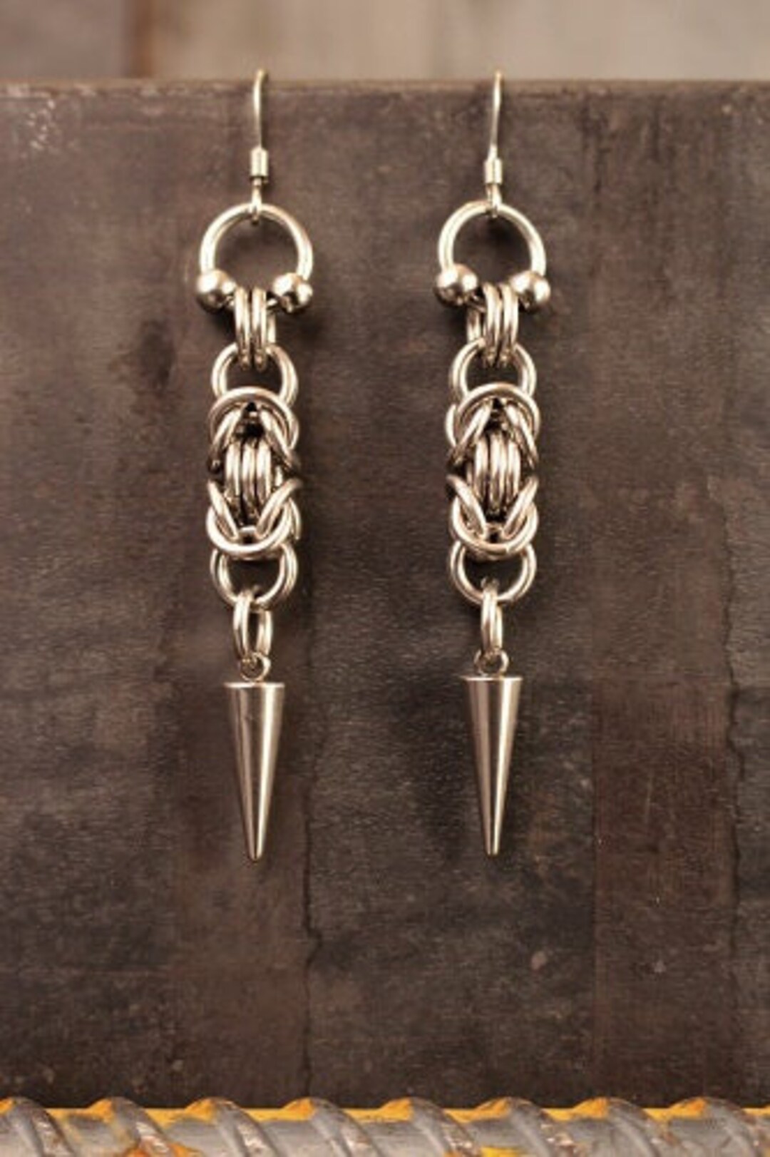Chainmail Earrings Dangle - Etsy