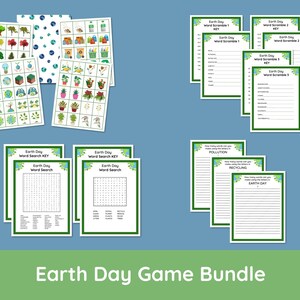 Earth Day Printable Games Bundle - Etsy