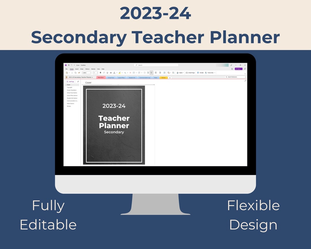 Onenote 2023-24 Secondary Teacher Planner for Windows Ios - Etsy