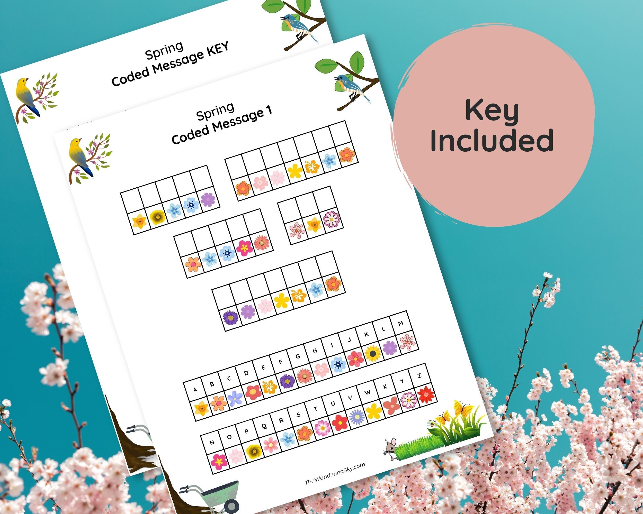 Spring Coded Message Printable Activity and Game | Decode the Secret ...