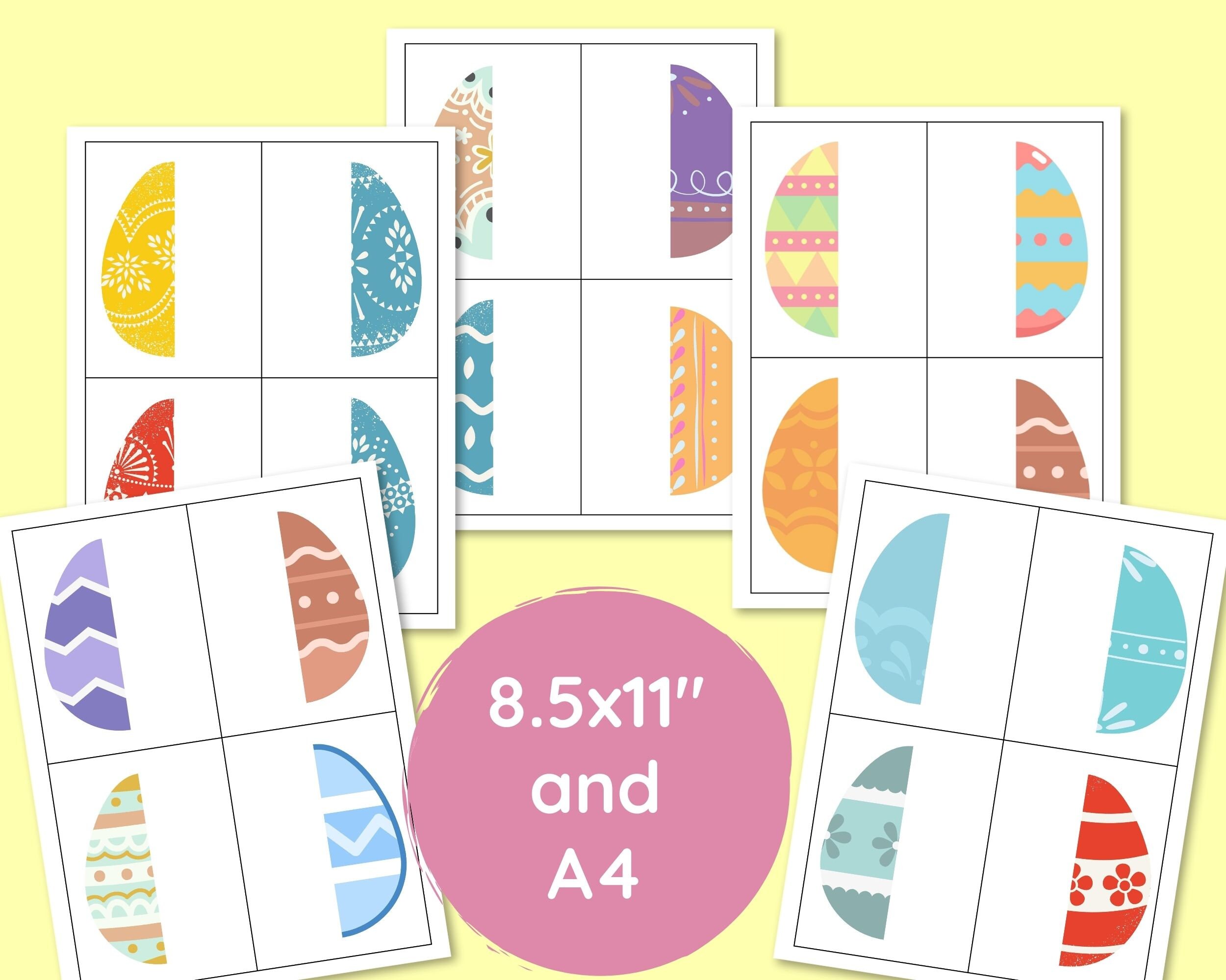 Easter Egg Symmetry Activity for Kids and Adults Printable PDF in 8.5 X ...