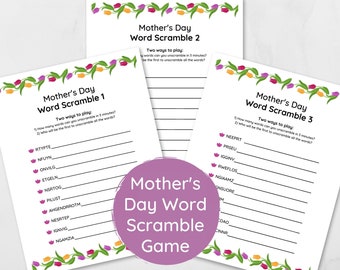 Mother's Day Word Scramble Game, Word Scramble, Mothers Word Search ...
