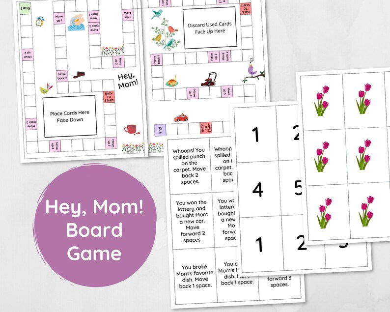 Mothers Day 7 Games Bundle Printable PDF in A4 and 8.5x11 - Etsy