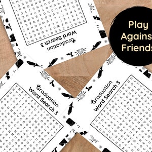 Graduation Word Search Puzzle Game Printable PDF in A4 and US Letter - Etsy