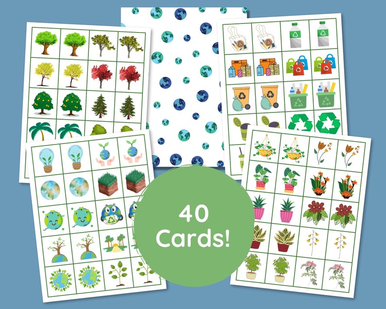 Earth Day Memory Game Printable PDF - Etsy