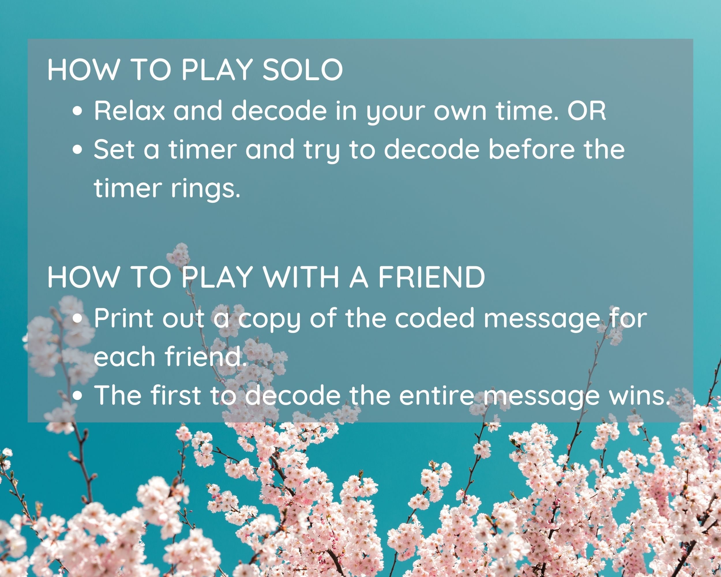 Spring Coded Message Printable Activity and Game | Decode the Secret ...