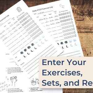 Daily Exercise Log for Physical Therapy | Editable Printable PDF - Etsy