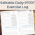 Daily Exercise Log for Physical Therapy | Editable Printable PDF - Etsy