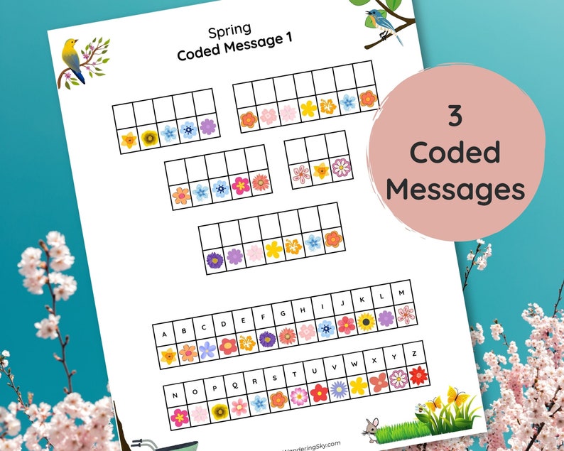 Spring Coded Message Printable Activity and Game | Decode the Secret ...