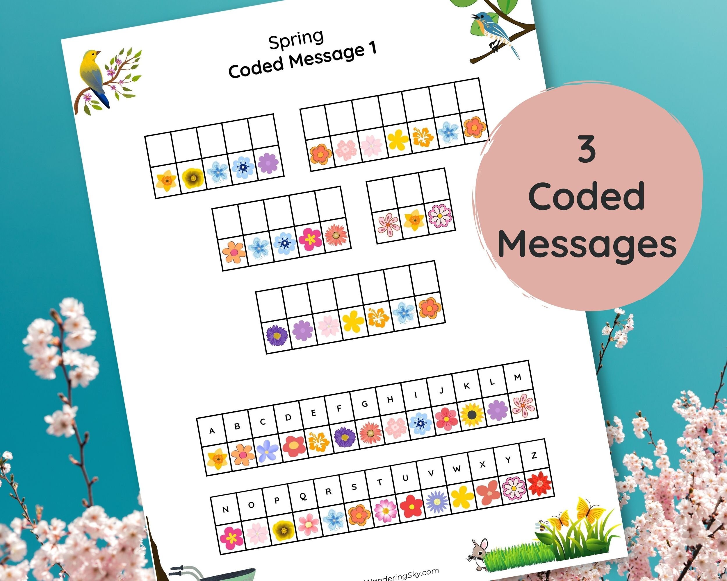 Spring Coded Message Printable Activity and Game | Decode the Secret ...