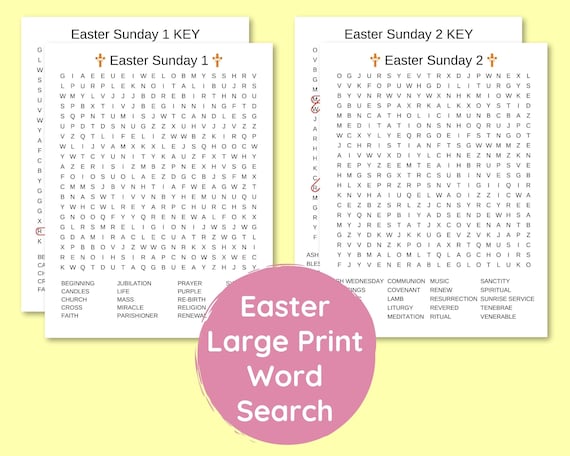 Palm Sunday Word Search