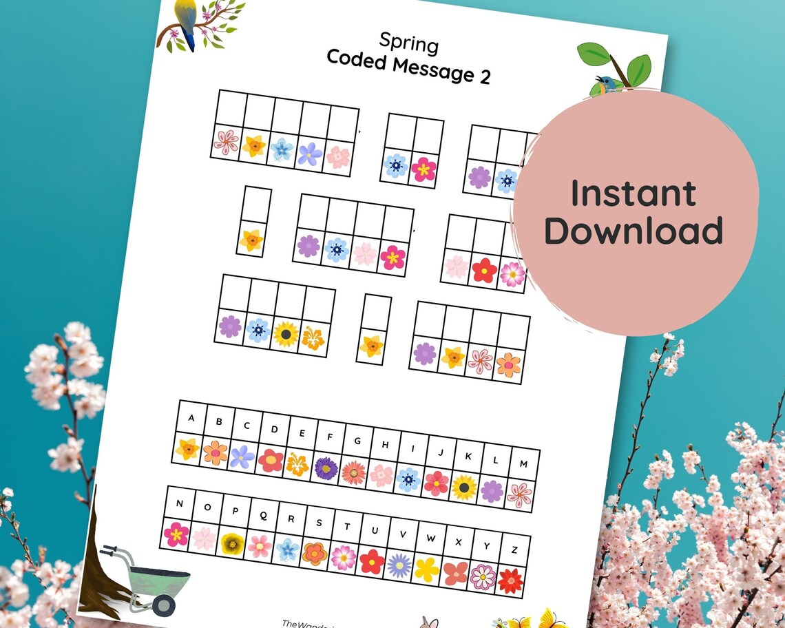 Spring Coded Message Printable Activity and Game | Decode the Secret ...