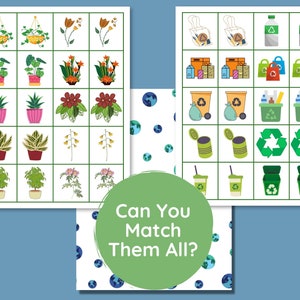 Earth Day Memory Game Printable PDF - Etsy