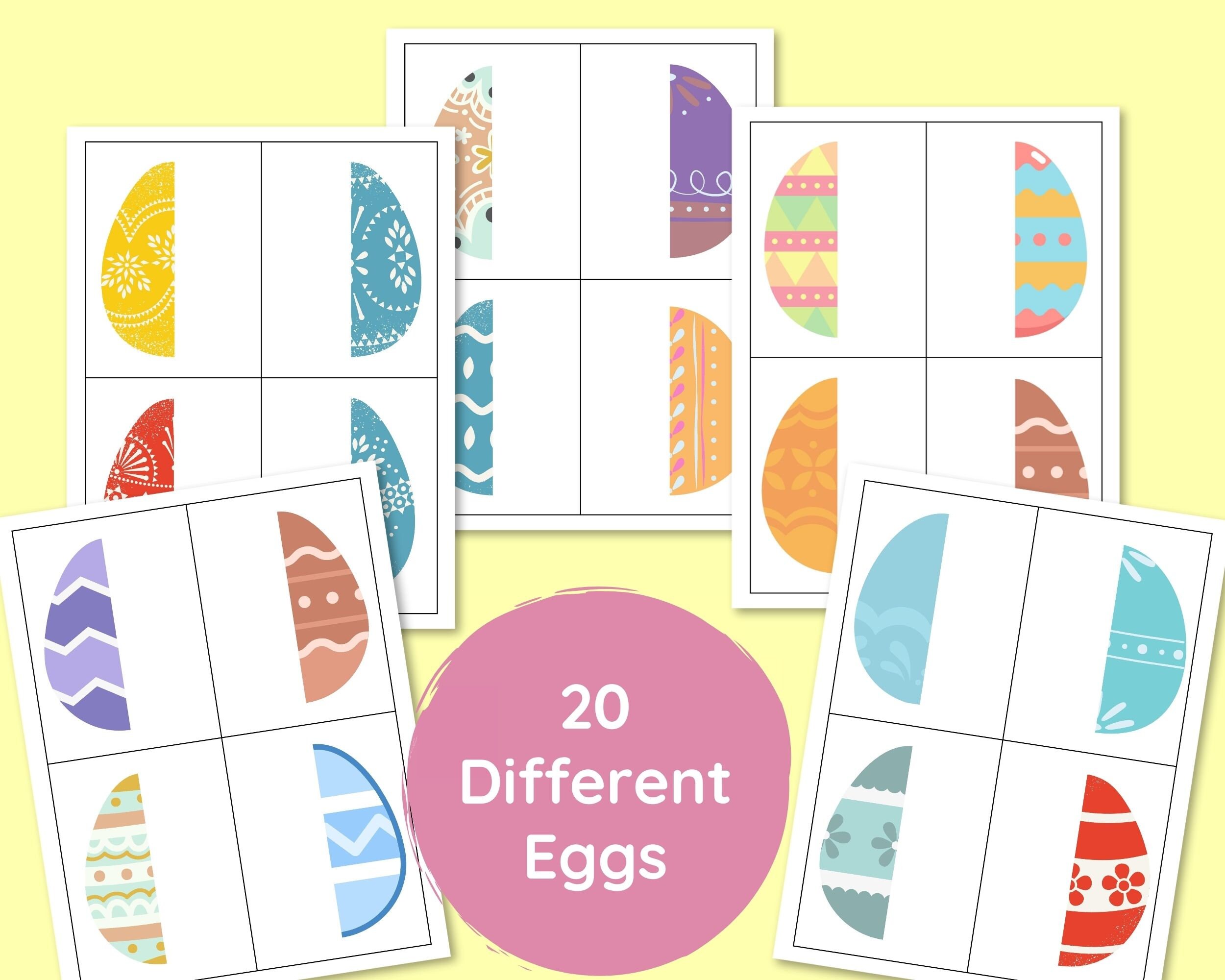 Easter Egg Symmetry Activity for Kids and Adults Printable PDF in 8.5 X ...