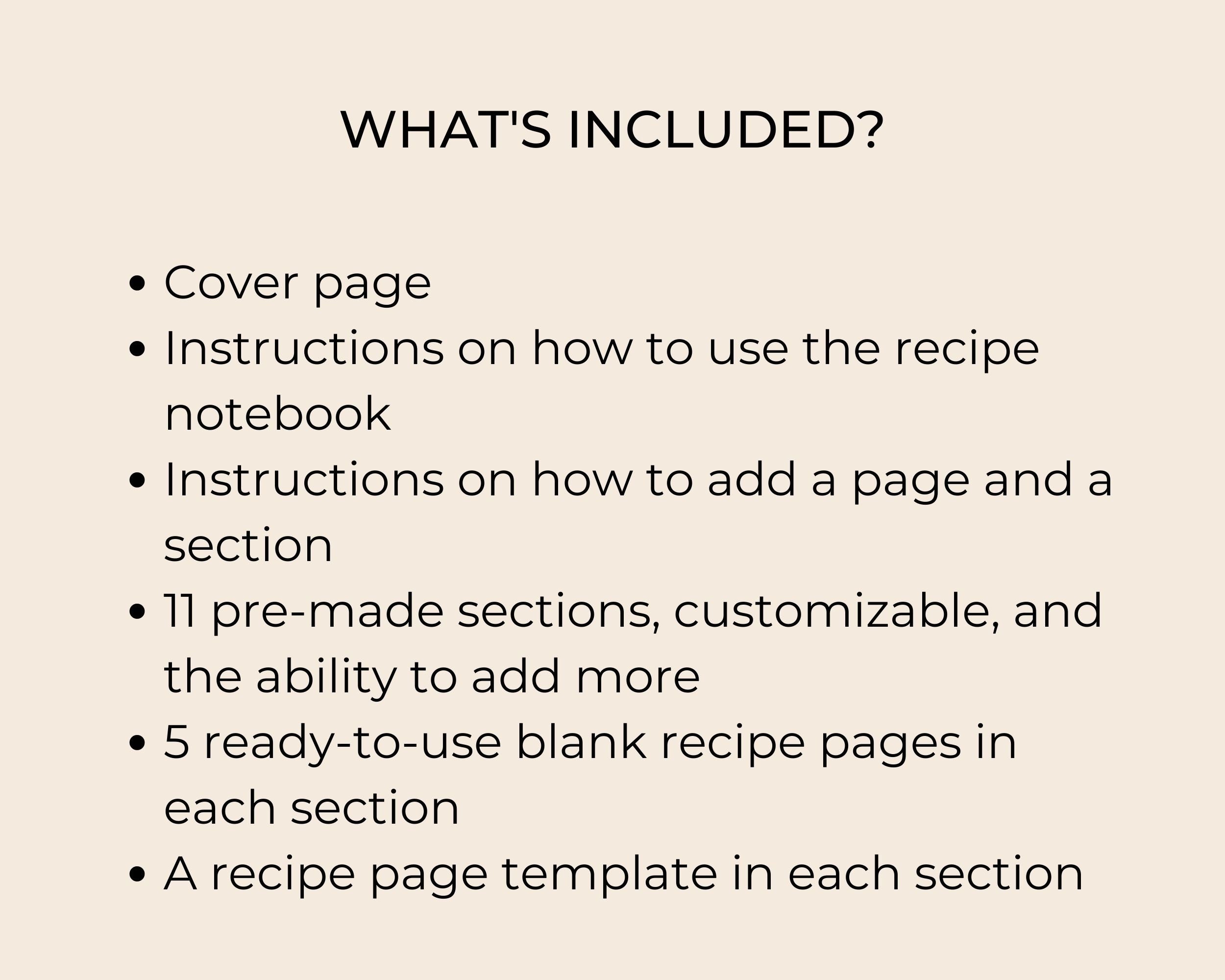 Onenote My Recipe Notebook | Useable on Android, Apple, and Windows - Etsy