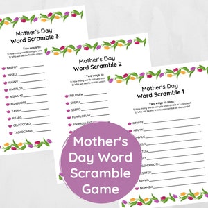 Mothers Day 7 Games Bundle Printable PDF in A4 and 8.5x11 - Etsy