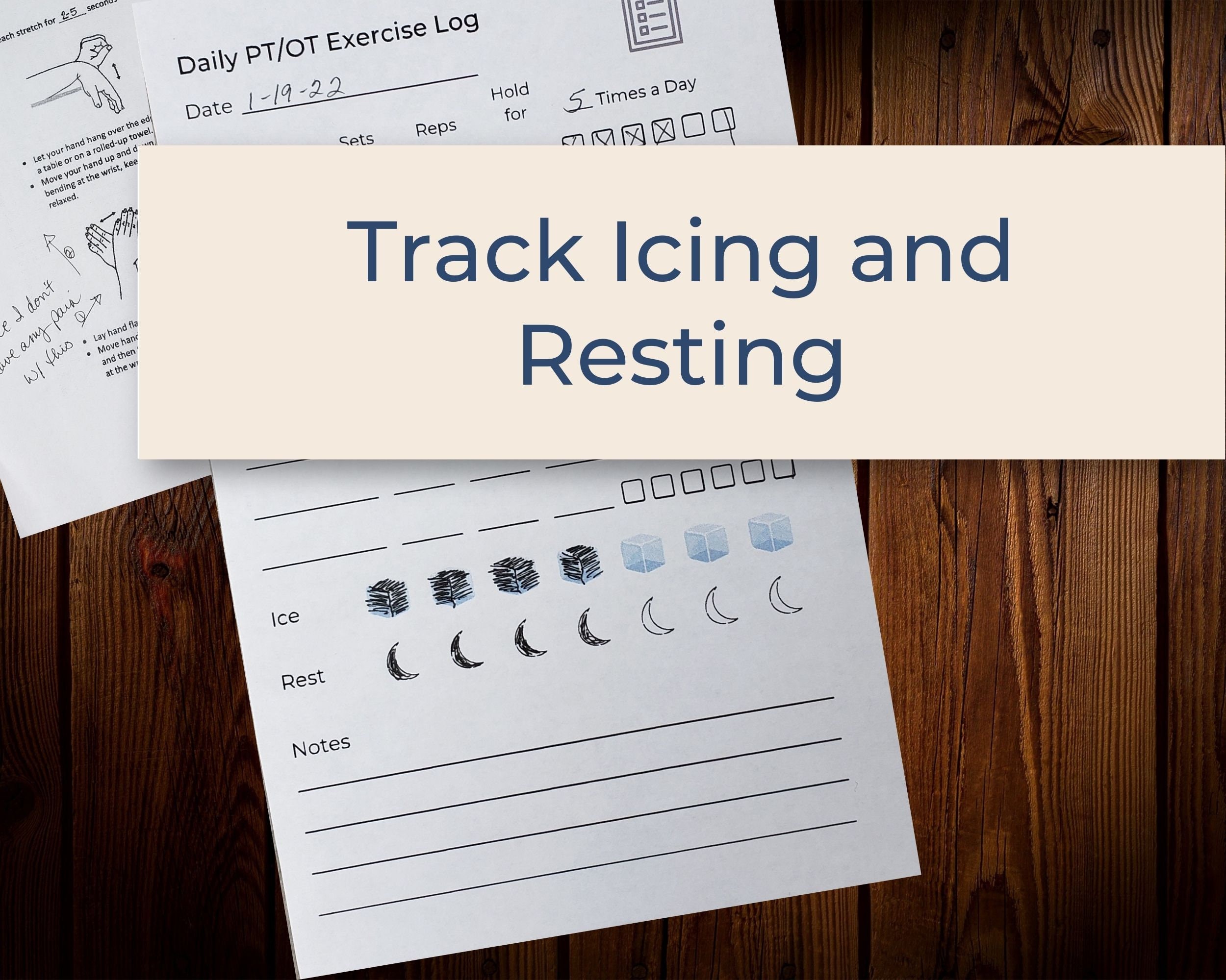 Daily Exercise Log for Physical Therapy Printable PDF - Etsy