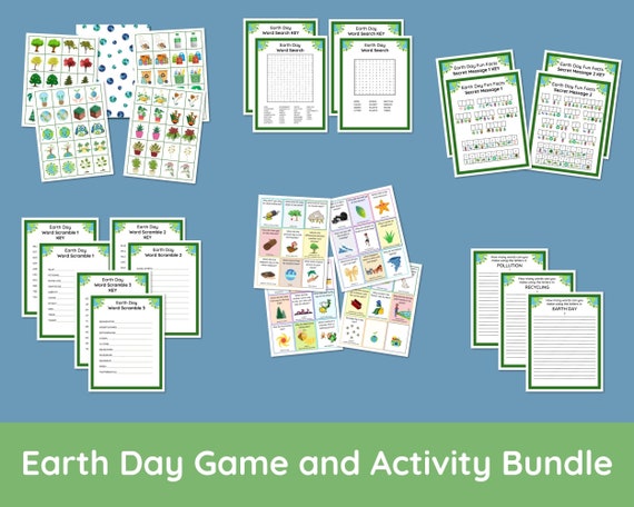 Earth Day Printable Activities and Games Bundle | Etsy