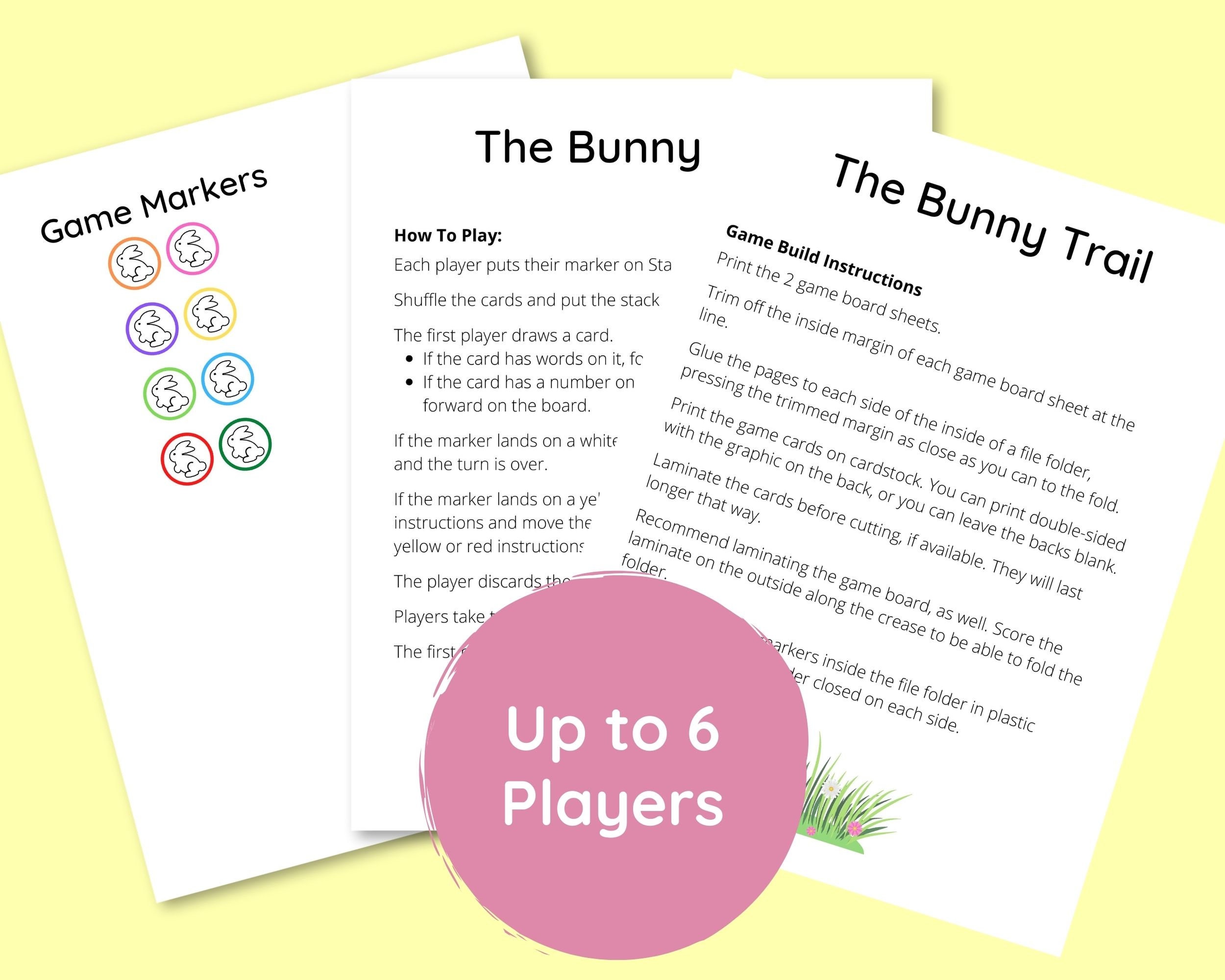 The Bunny Trail Board Game Easter Printable PDF - Etsy