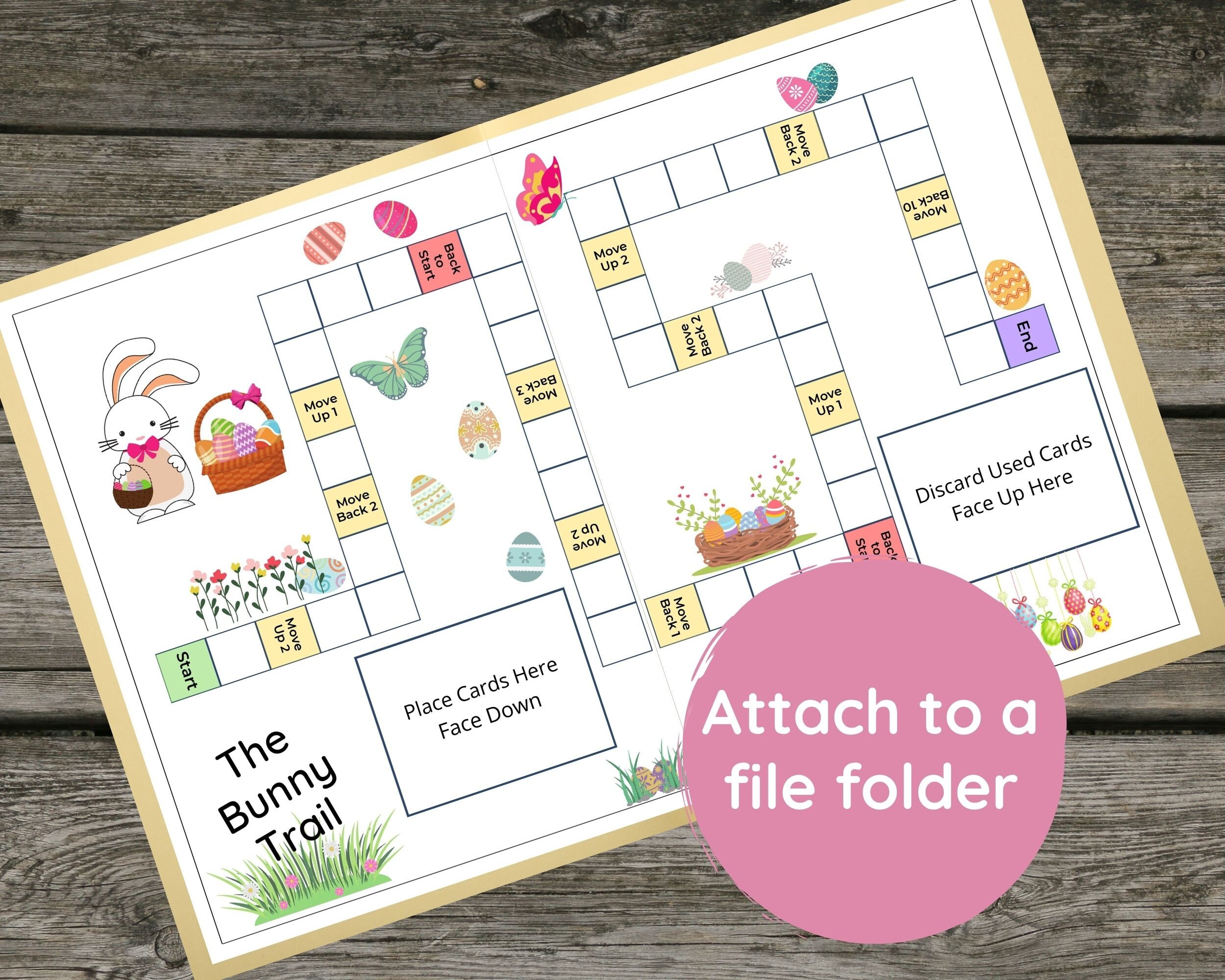 The Bunny Trail Board Game Easter Printable PDF - Etsy