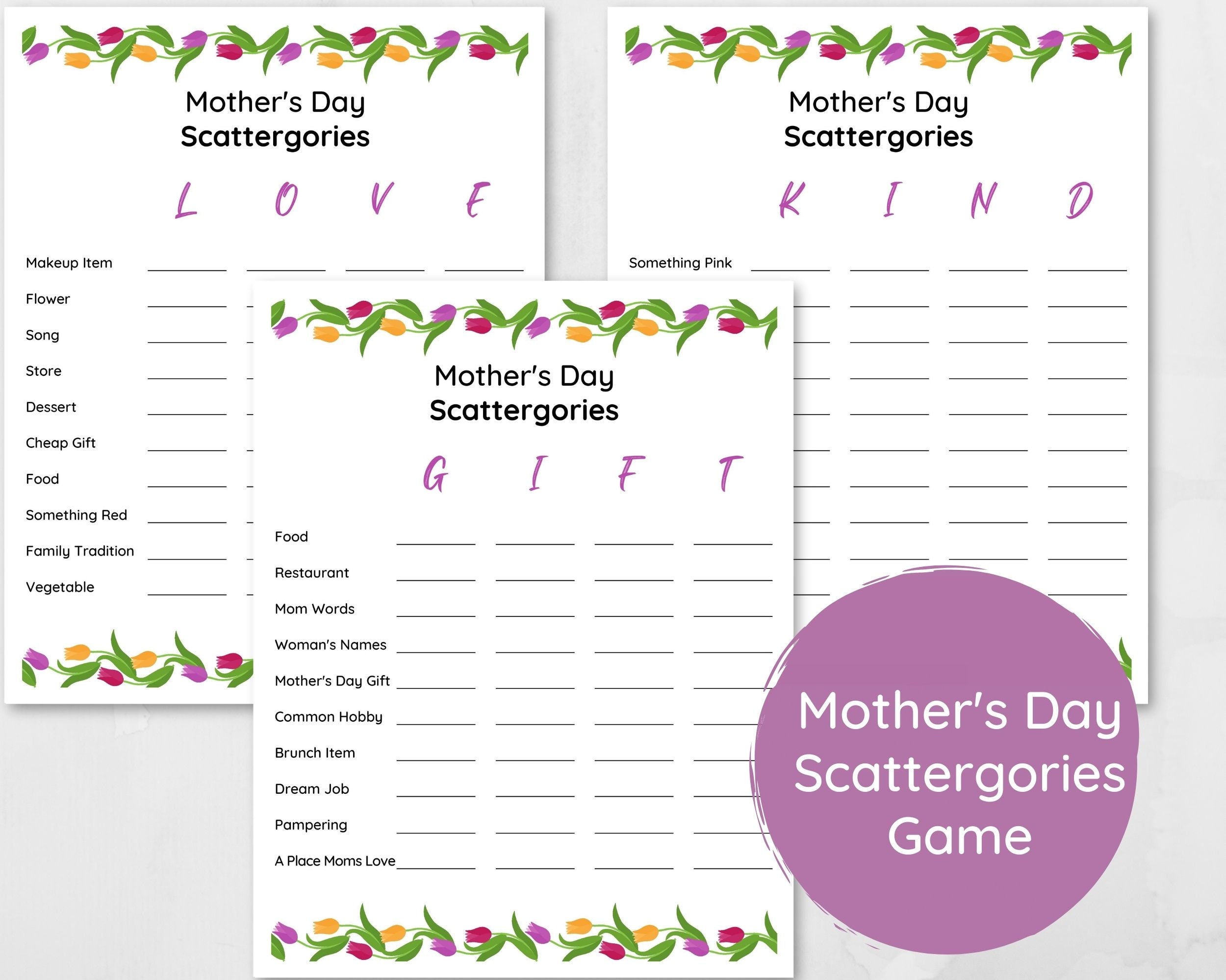 Mothers Day 8 Game and Activity Bundle Printable PDF in A4 and 8.5x11 ...