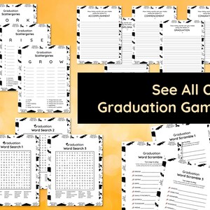 Graduation Word Search Puzzle Game Printable PDF in A4 and US Letter - Etsy
