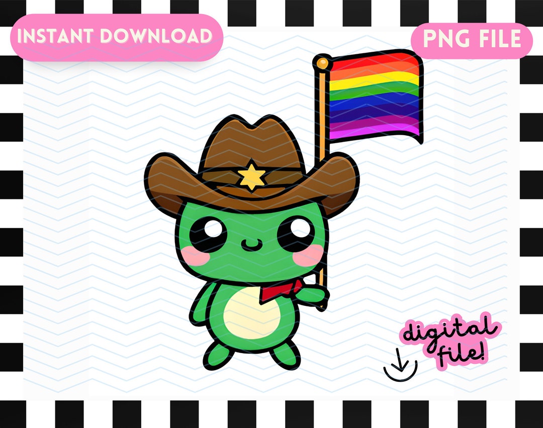 LGBTQ Frog Cowboy PNG Frog Pride Flag Queer Western - Etsy Australia