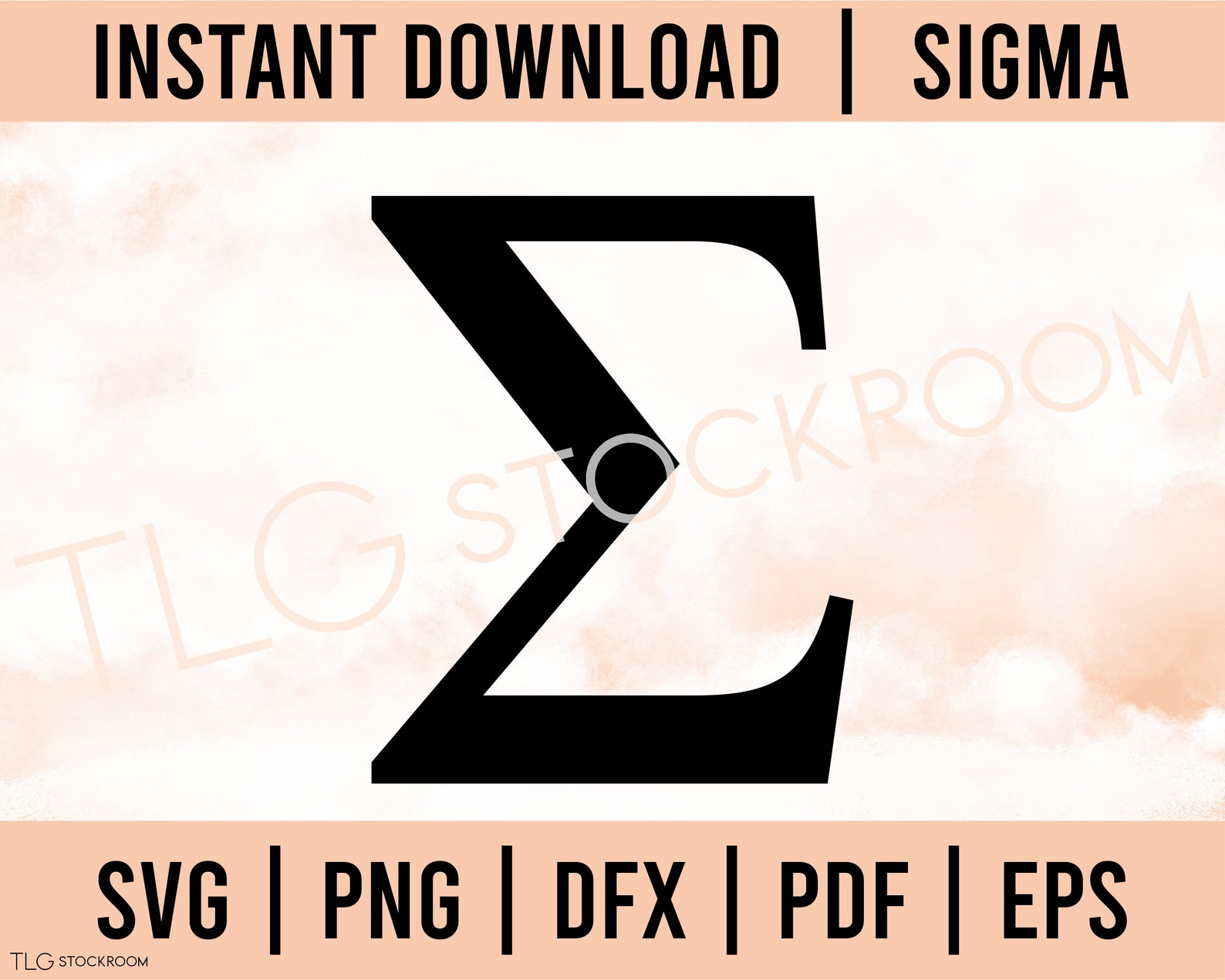 Sigma Greek Letter SVG: Instant Download, Signage & Apparel - Etsy