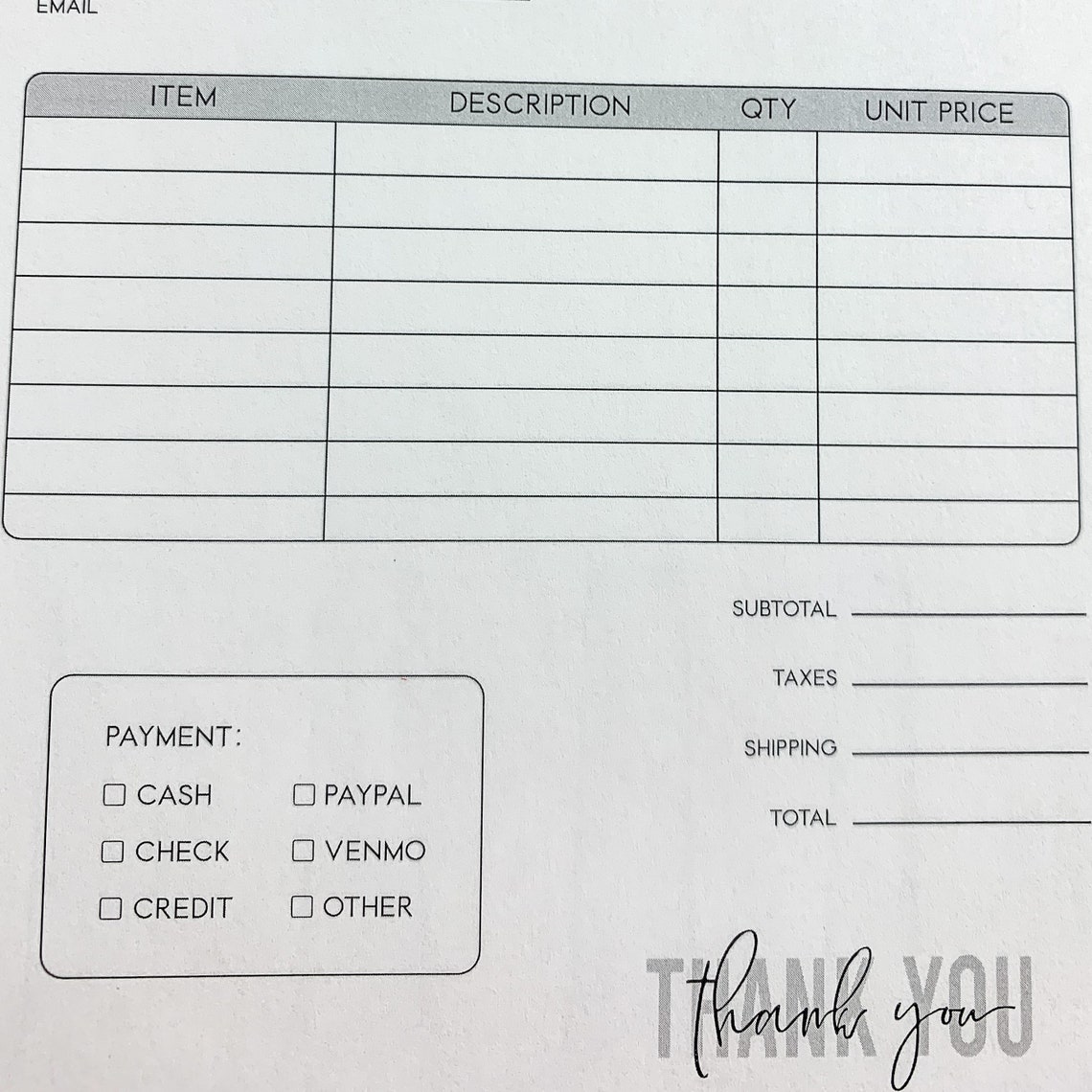 Order Form, Order Form Pad, NCR Form, NCR Order Pad, Order Pad, Receipt ...