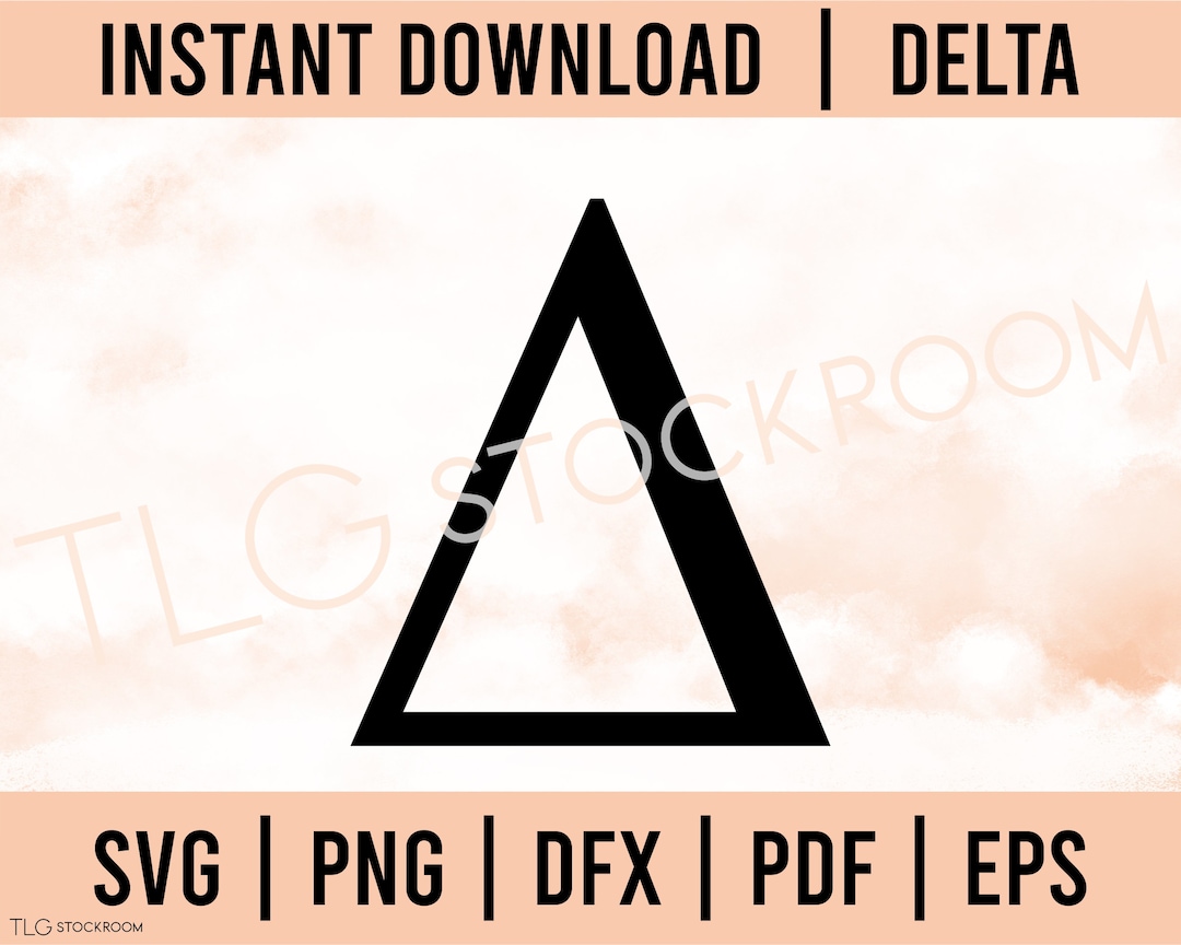 Greek Letter Download, Delta Instant Download, SVG, PNG, Silhouette ...