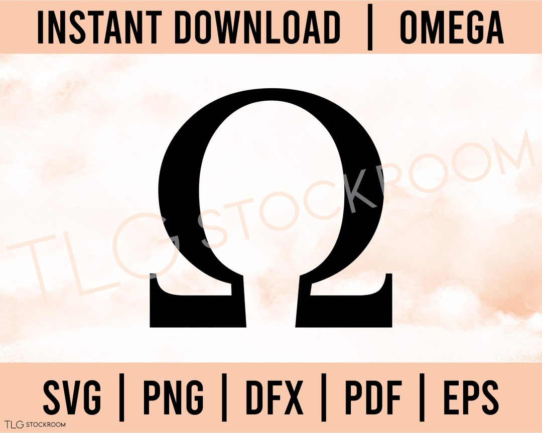 Greek Letter Download, Omega Instant Download, SVG, PNG, Omega HTV File ...