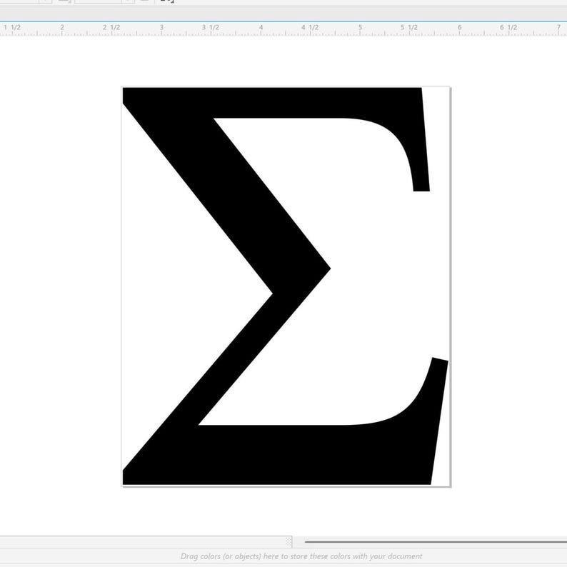 Sigma Greek Letter SVG: Instant Download, Signage & Apparel - Etsy