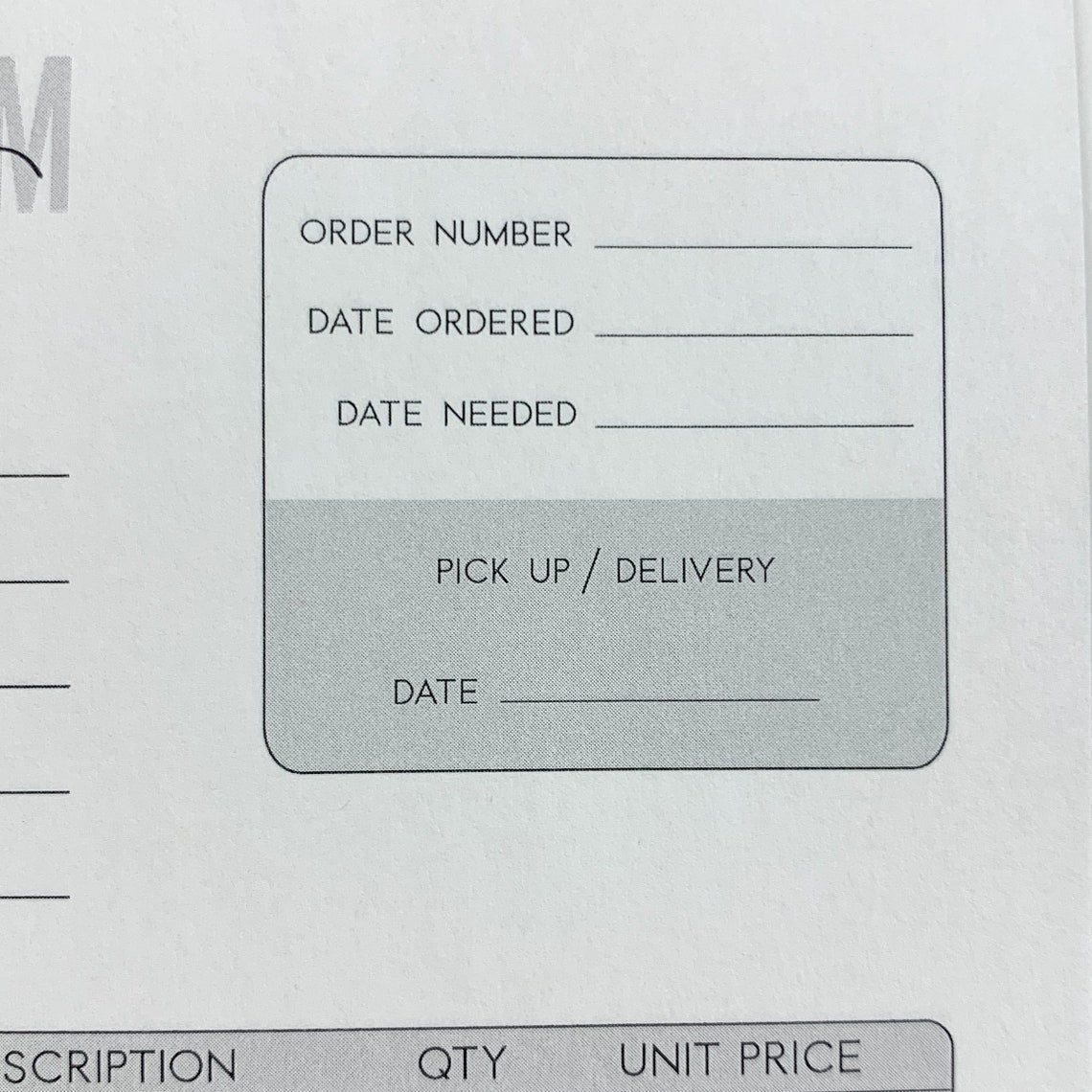 Order Form, Order Form Pad, NCR Form, NCR Order Pad, Order Pad, Receipt ...