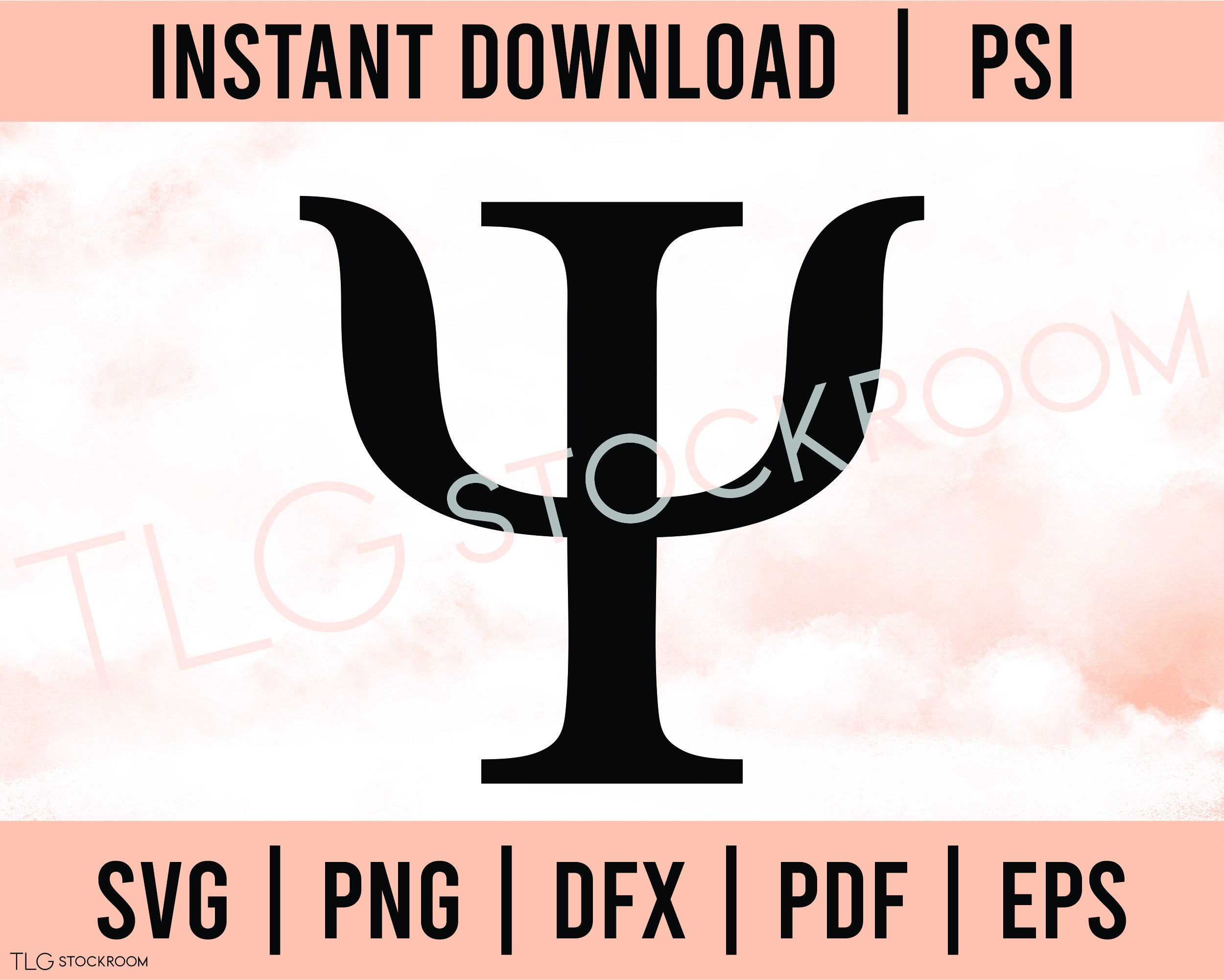 Greek Letter Download, Psi Instant Download, SVG, PNG, Psi Greek Letter ...