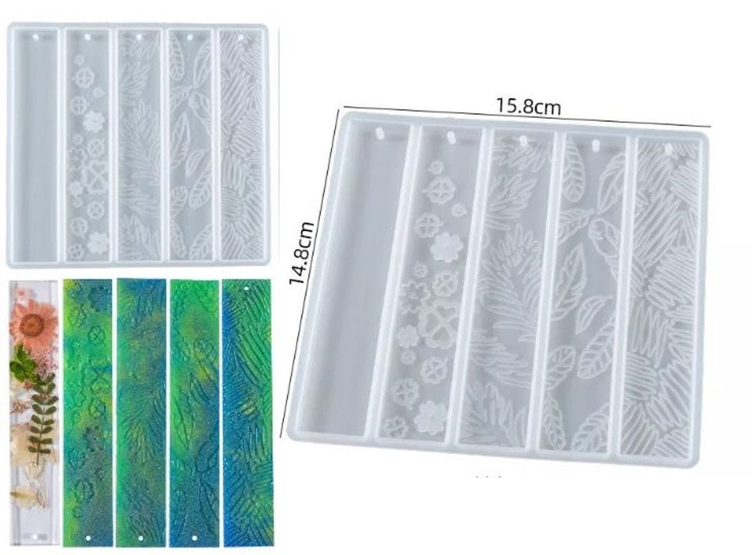 Silicone Mold for 5 Bookmarks, Casting Mold for Epoxy Resin, Concrete ...
