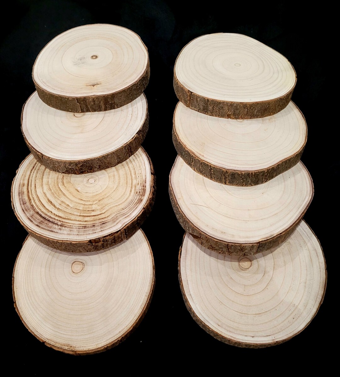 Tree Disc With Bark Real Wood Tree Discs for Your DIY Project Side ...