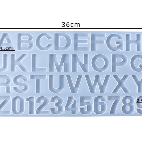 Alphabet and Numbers Silicone Molds - Etsy