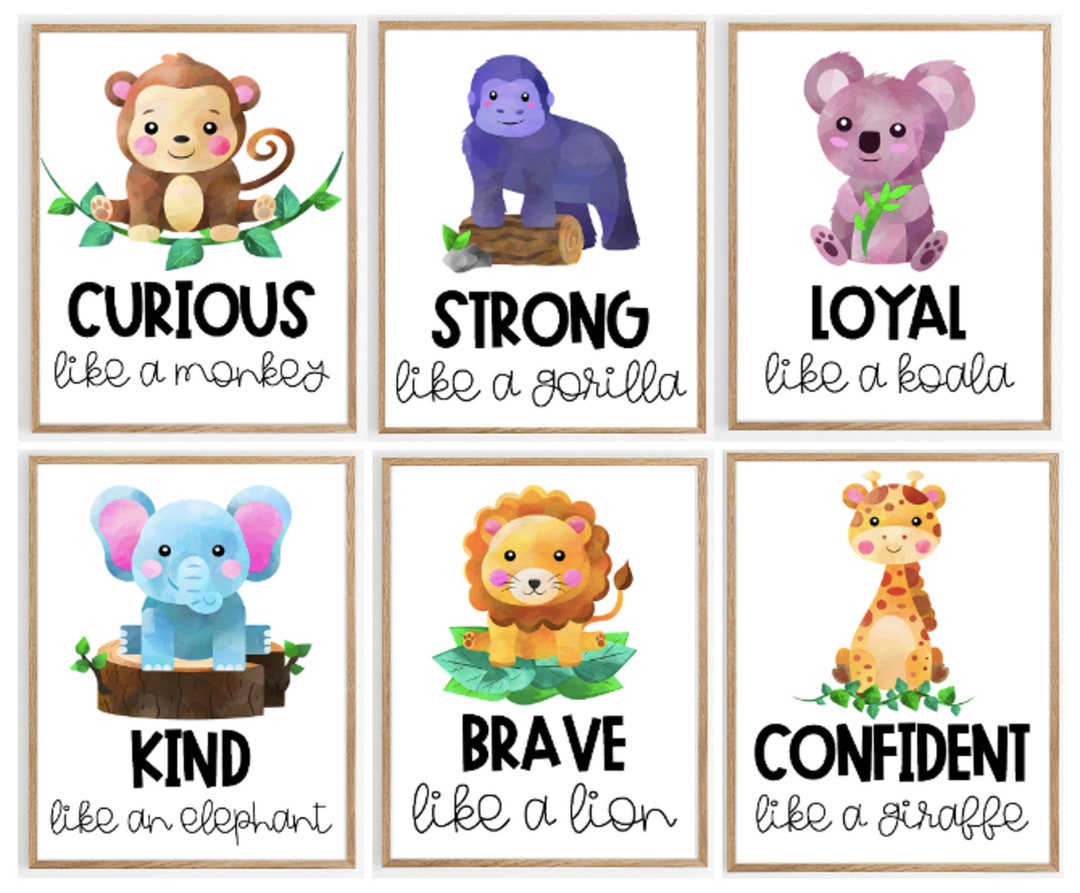 Jungle Animal Traits Digital Print - Etsy